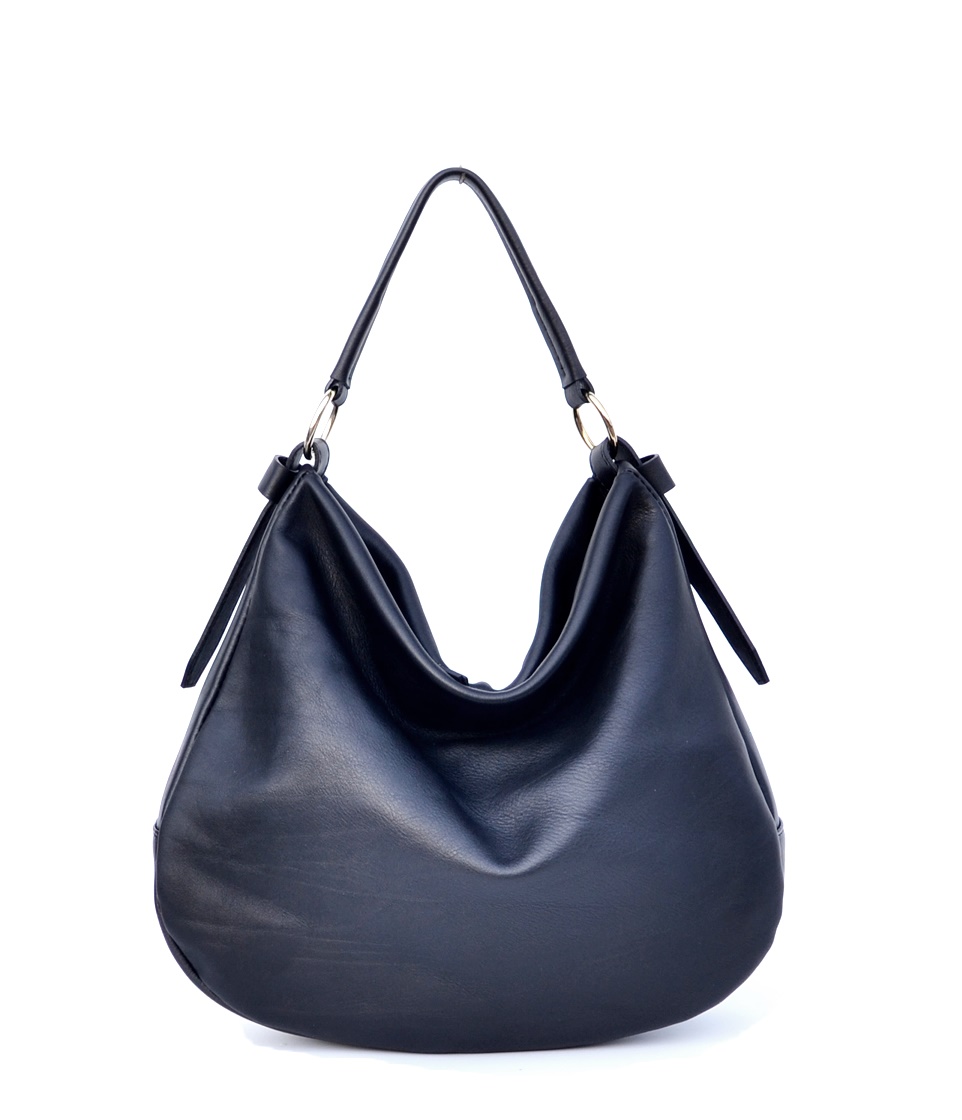 Sacca morbida pelle nera outlet - Montini Bags